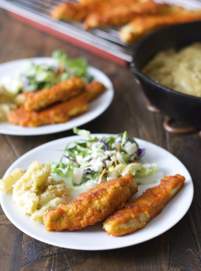 Baked Buffalo Chicken Tenders Recipe (Spicy!) - Maebells