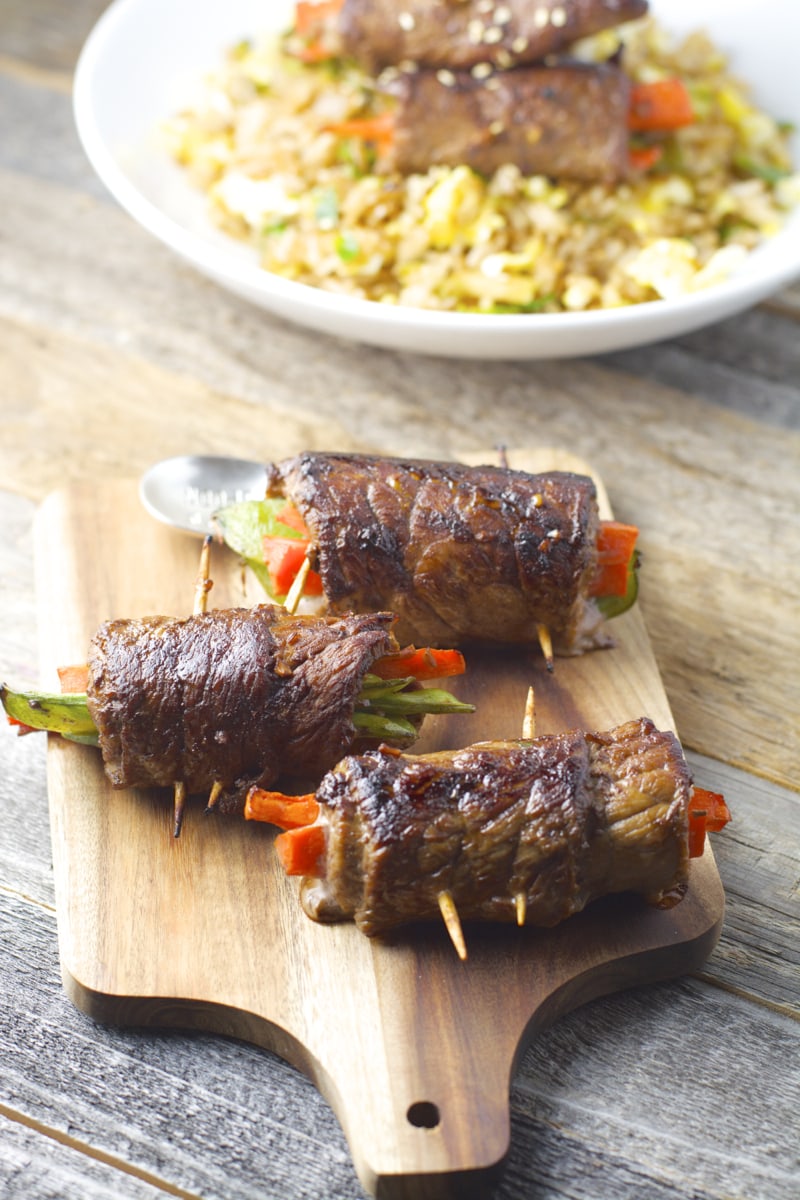 Asian Steak Rolls - Maebells