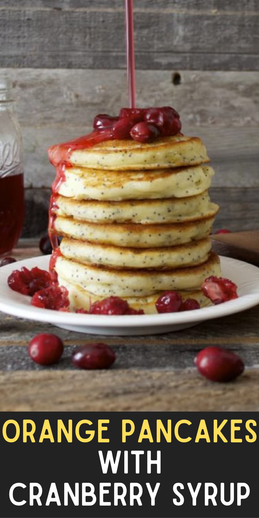 Orange Pancakes with Cranberry Syrup - Maebells