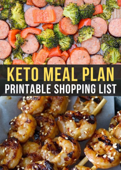 Easy Keto Meal Plan with Printable Shopping List (Week 12) - Maebells