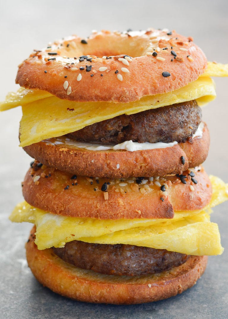 Bagel Breakfast Sandwiches (keto + gluten free) - Maebells