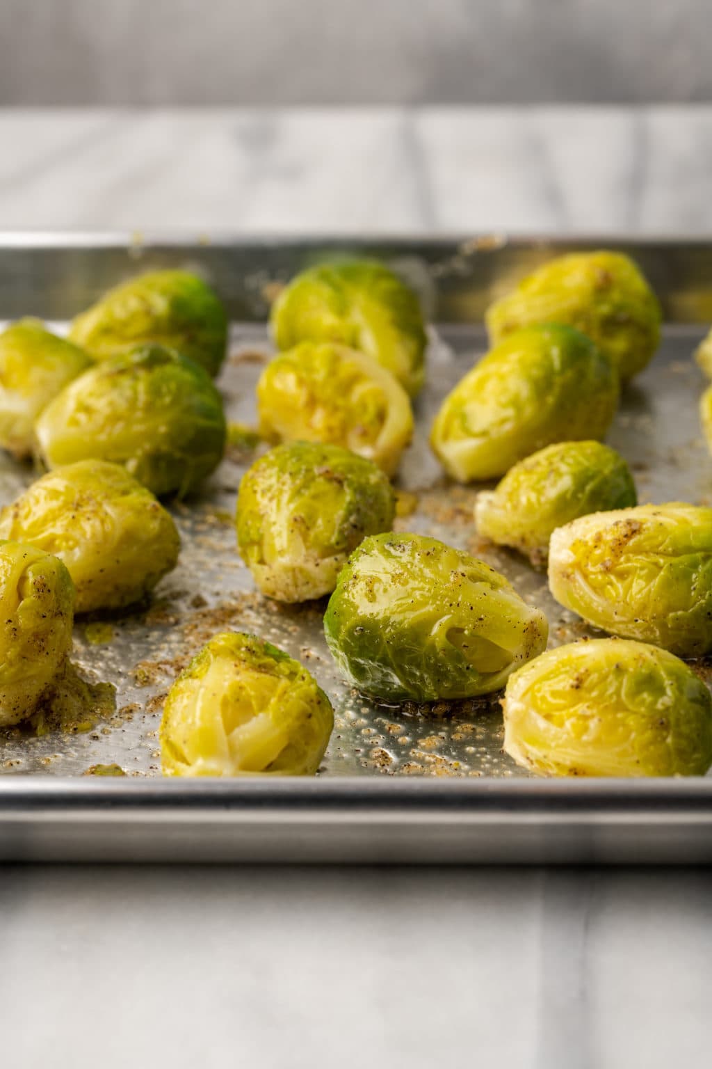 Crispy Smashed Brussels Sprouts with Lemon Aioli | Maebells