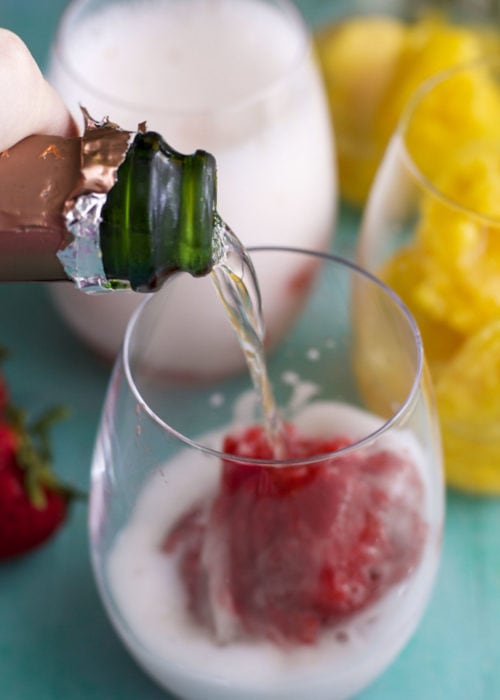 Fruit Sorbet and Sparkling Wine Floats - Maebells