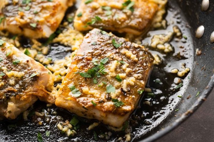 Pan Fried Garlic Butter Cod - Maebells