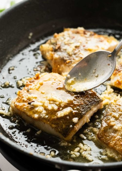 Pan Fried Garlic Butter Cod - Maebells