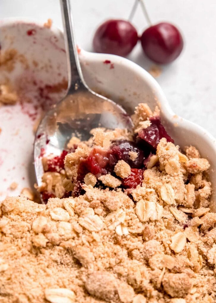 Traditional Cherry Crisp - Maebells